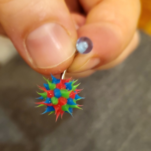 Jewelry | Belly Button Ring Navel Piercing With Spike Silicone Ball ...
